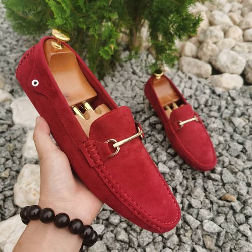 City Classic Moccasin Homme En Cuir Daim Rouge - Prix pas cher | Jumia CI