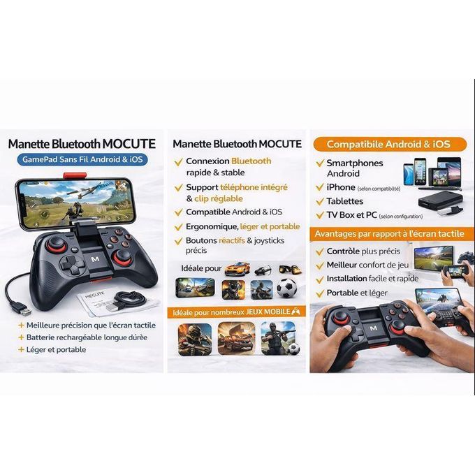 Generic Manette Bluetooth MOCUTE 054 – GamePad Sans Fil