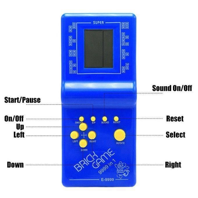 Generic Brick Game - Tetris - 9999 Jeux En 1 - Bleu - Prix pas cher ...