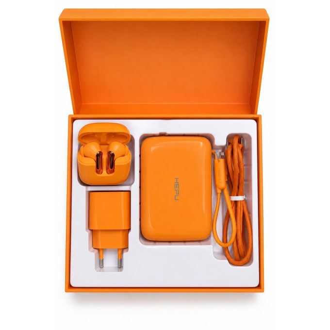 Generic Hepu Kit 4 en 1 Orange - Power Bank 20 000mAh