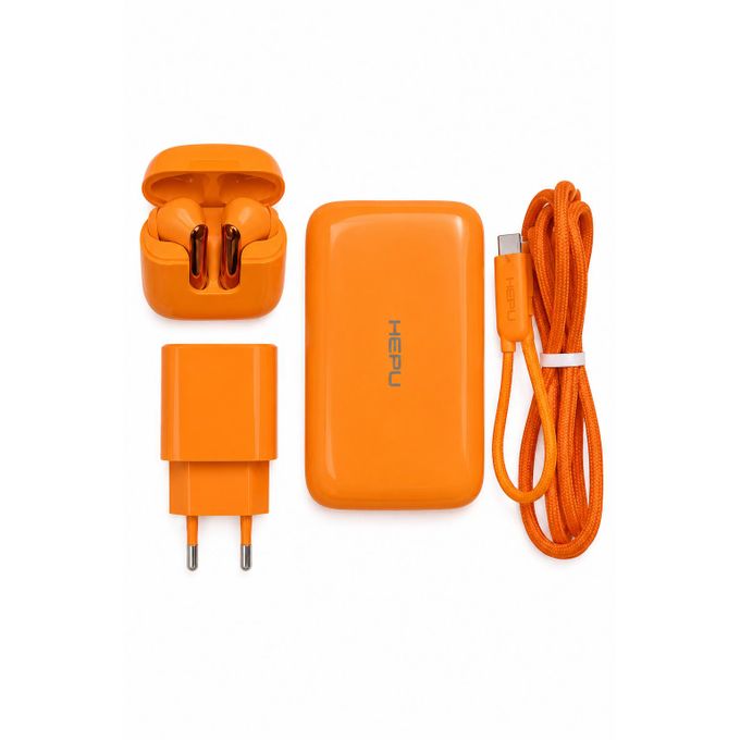 Generic Hepu Kit 4 en 1 Orange - Power Bank 20 000mAh