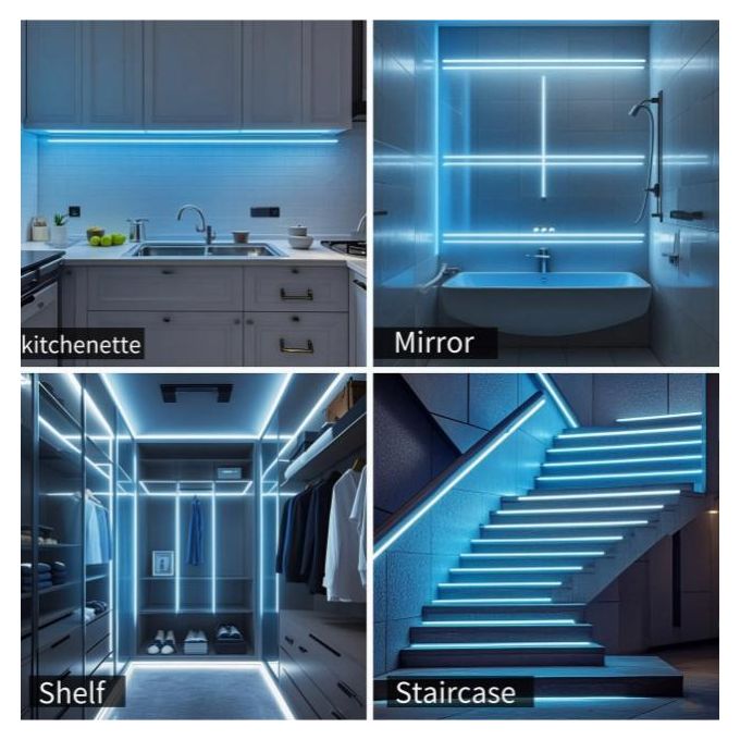 Generic Lumière bleue néon 12V, Bande lumineuse LED flexible de 5 ...