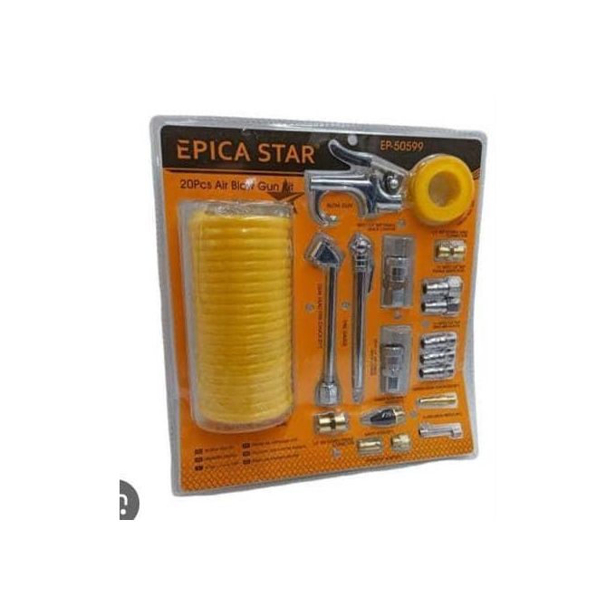 Epic Kit de Soufflette à Air Comprimé EPICA STAR 20 Pièces – Tuyau 5m ...