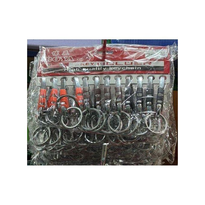 Generic Lot De 12 Porte-clés à Ressort Rétractable En Acier