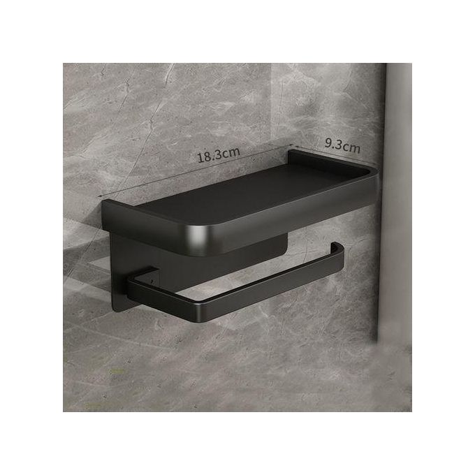 Generic Support de papier toilette en métal avec étagère