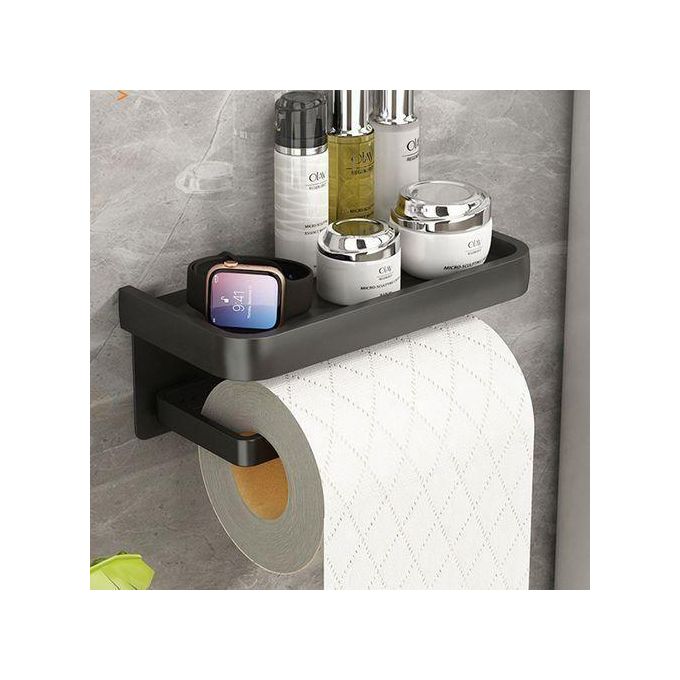 Generic Support de papier toilette en métal avec étagère