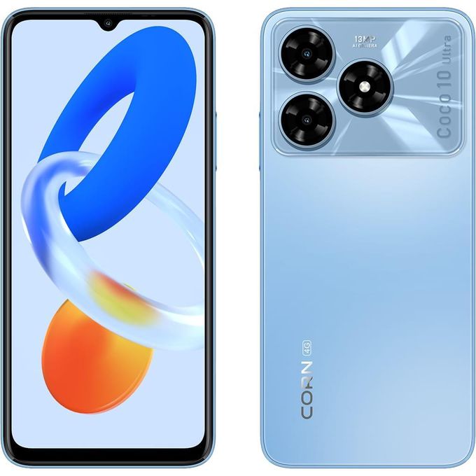 Corn Coco 10 Ultra 4G Blue //128GB- RAM 4+8 (12) Android 14, 6.8"HD ...