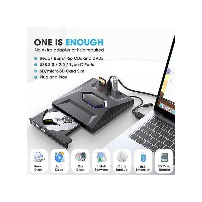 Generic DVD Burner, USB 3.0, Type-C, DVD Player, RW Drive, PC Optical ...