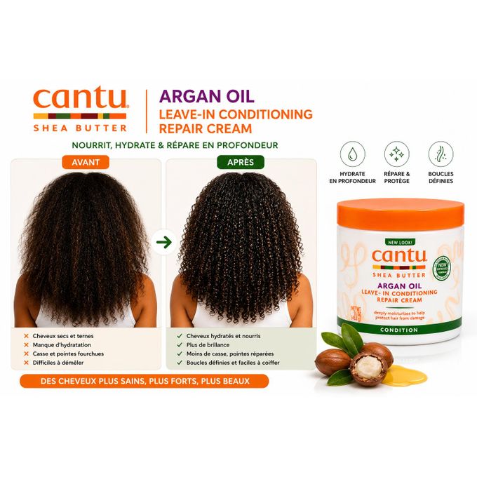 Cantu Shea Butter Argan Oil Leave-In Conditioning Repair