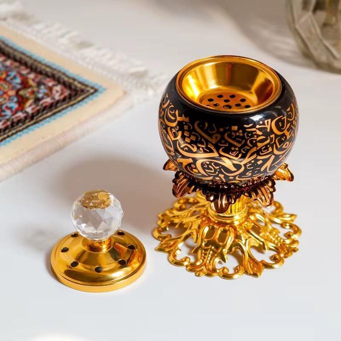 Generic Encensoir Traditionnel Oriental Doré et Noir