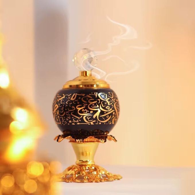 Generic Encensoir Traditionnel Oriental Doré et Noir
