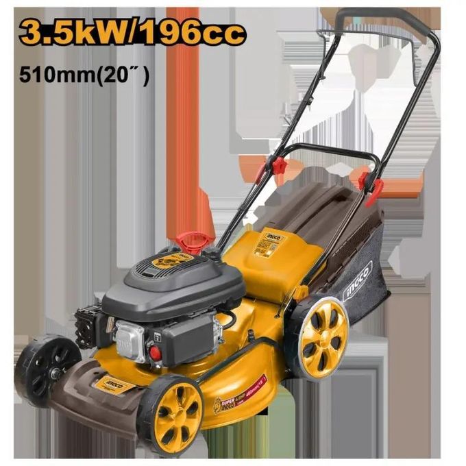 Ingco Tondeuse à Gazon à Essence 20" - 510Mm 196Cc 3.5Kw