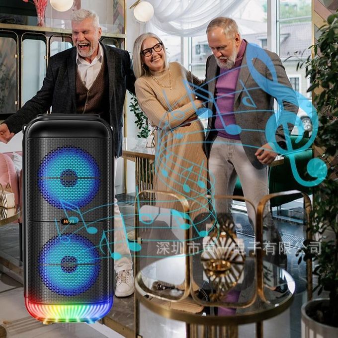 Generic Enceinte Bluetooth avec Lumières LED & Micro - Prix