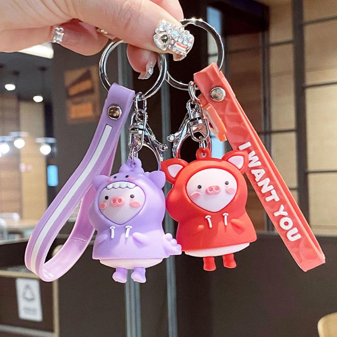 Generic PVC Cartoon Soft DIY Keychain Pendant Rubber