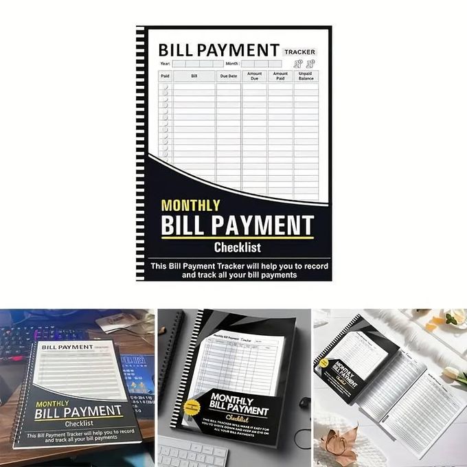 Generic Carnet de factures, liste de paiement des factures mensuelles ...