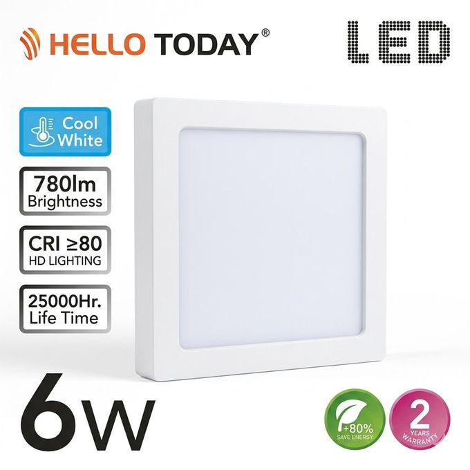 Generic Panneau LED Carré HELLO TODAY 6W – Design Moderne