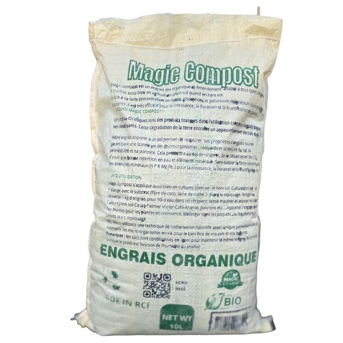 Bio 100% Magic Compost engrais organique sacs de 10L 7.5KG