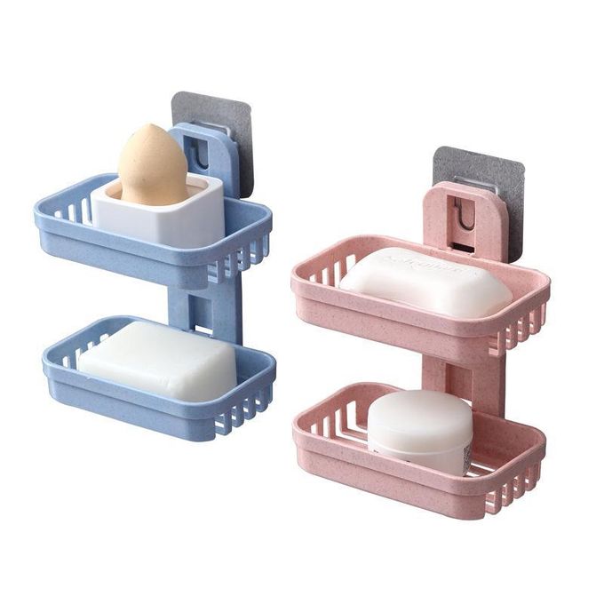 Kingnote Boîte de rangement pour savon double portion, 2